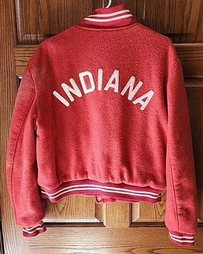 Vintage Pyramid USA Indiana University IU Wool Varsity Letterman Jacket ...