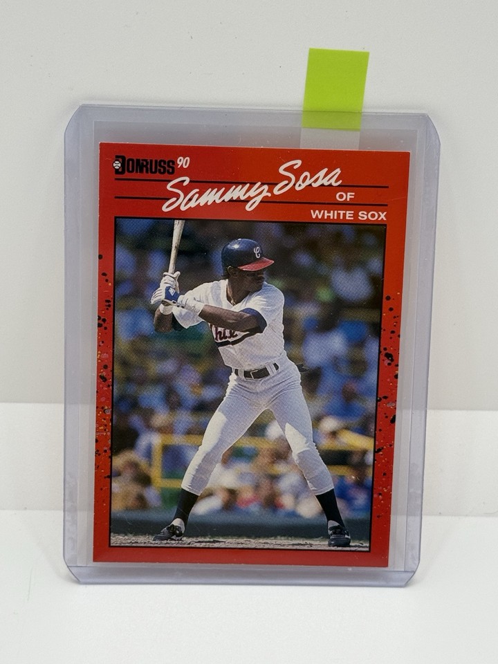 SAMMY SOSA 1990 Donruss Error Baseball Card #489 Wrong D.O.B. | eBay