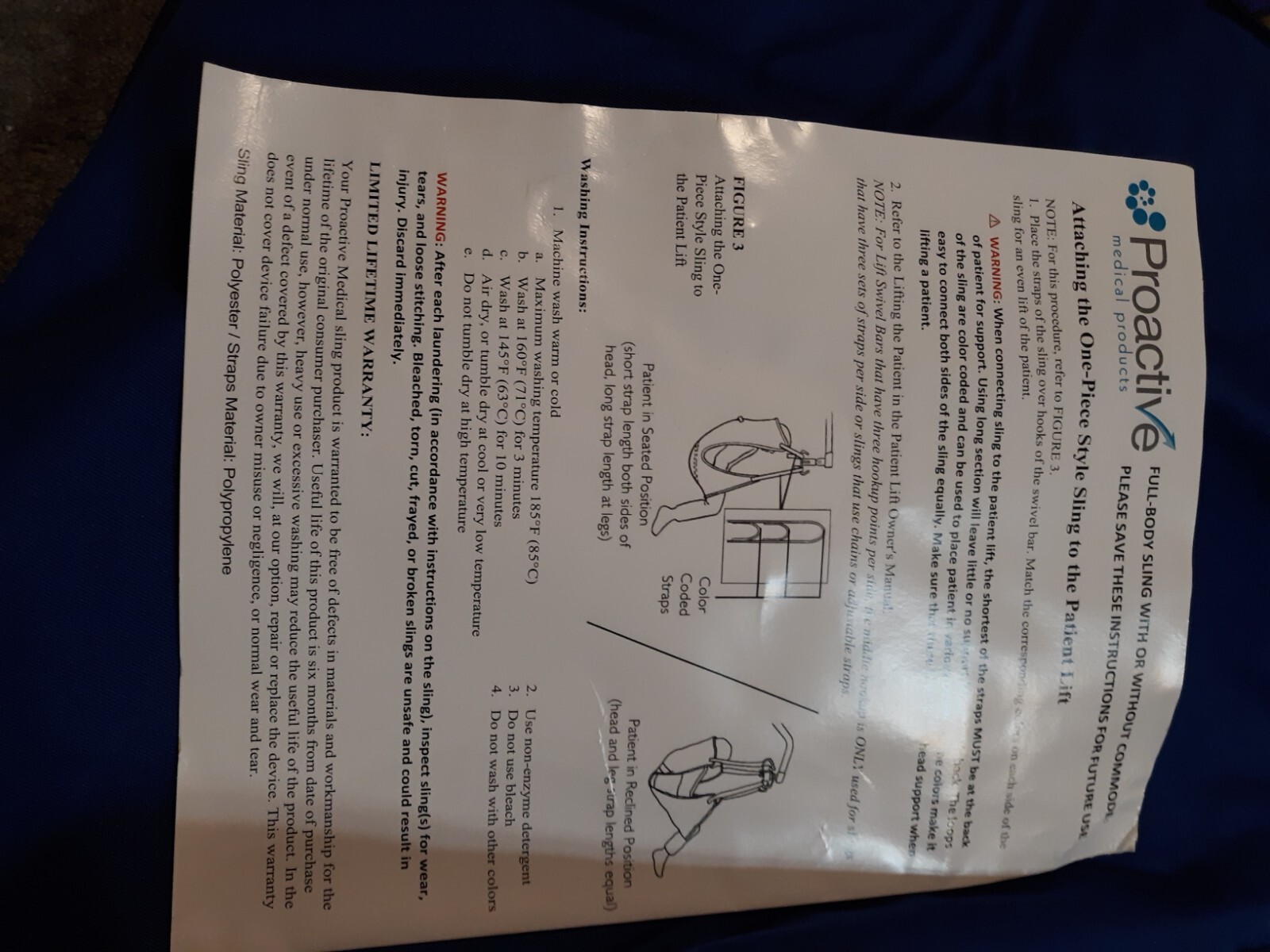 New Proactive Medical Full Body Mesh Patient Lift Sling large #30113 | eBay