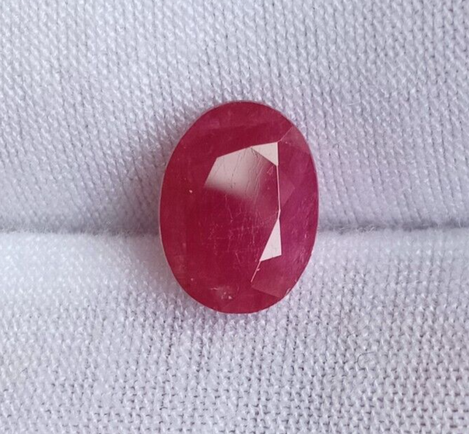 No Heat Ruby Oval Cut Earth Mine Unheated Untreated Loose Gemstone ...