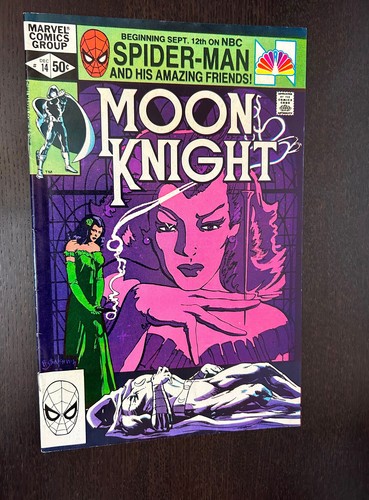 MOON KNIGHT #14 (Marvel Comics 1981) -- 1st App STAINED GLASS SCARLET ...