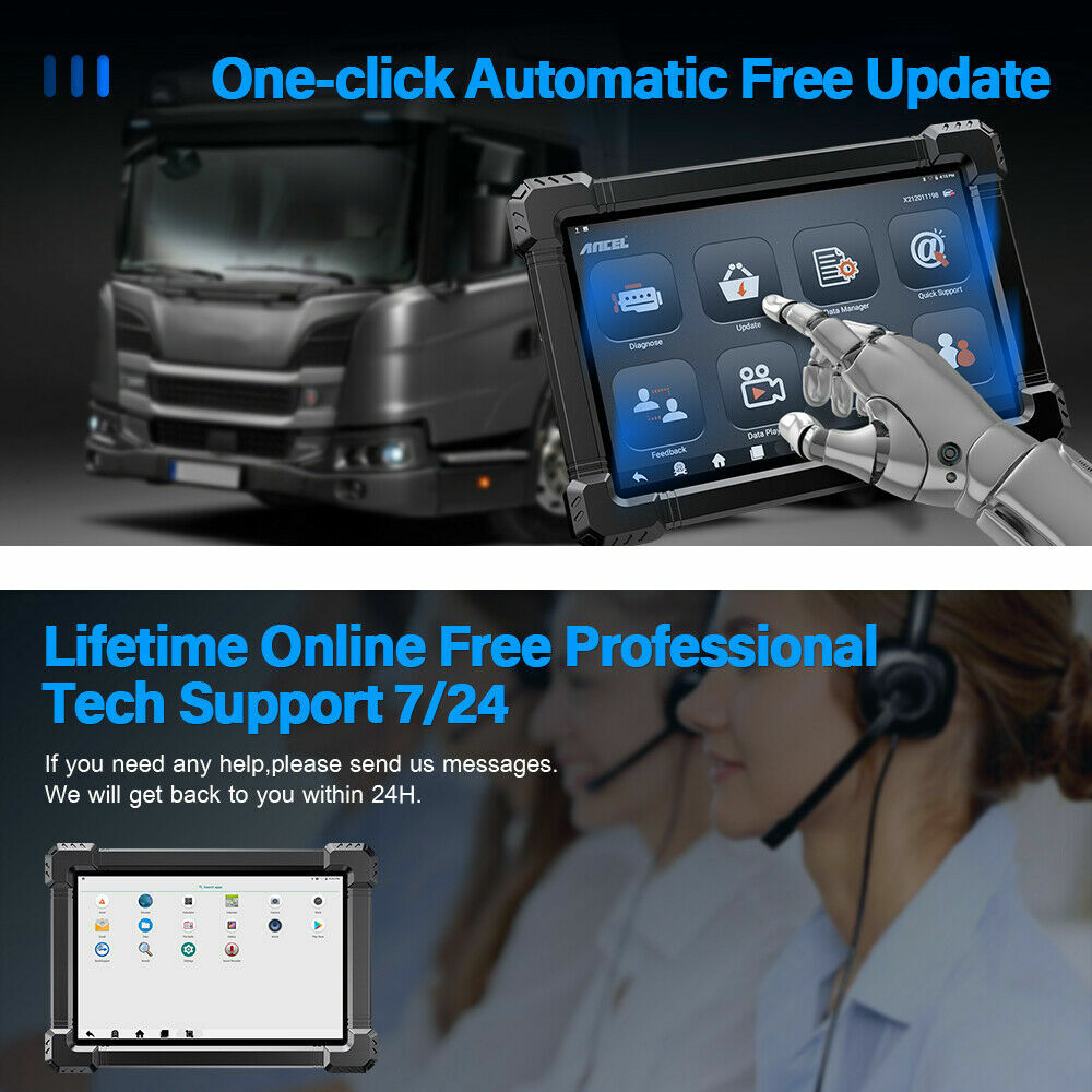 HGV Truck Lorry All System Diesel OBD Scanner ABS SRS TCM Diagnostic ...