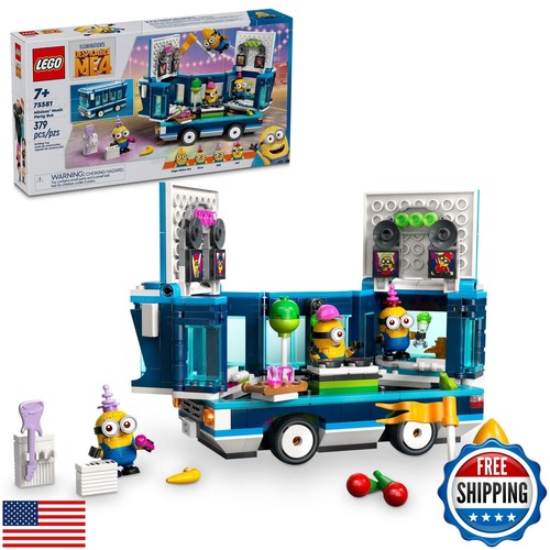 LEGO Despicable Me 4 Minions’ Music Party Bus, Creative Building Toy ...