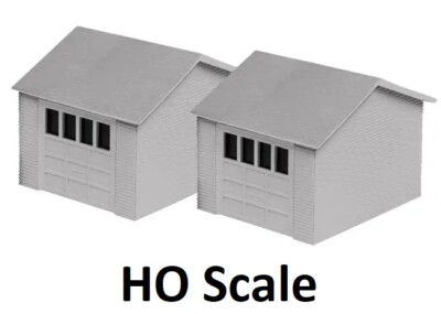 HO Scale, Detached Garages - 2 Pk as Shown - "Building Kit" - LNL ...