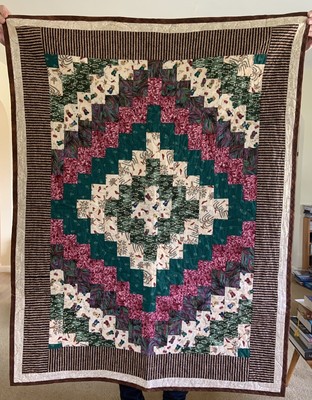 Log Cabin Quilt 46” X 36” Spokane Valley Church Quilters Cotton Baby ...