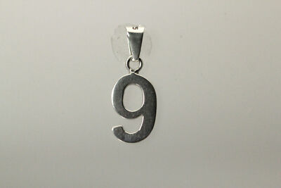 925 Sterling Silver Number Nine "9" Cut Out Pendant 2.6 Grams (PEN9500 ...