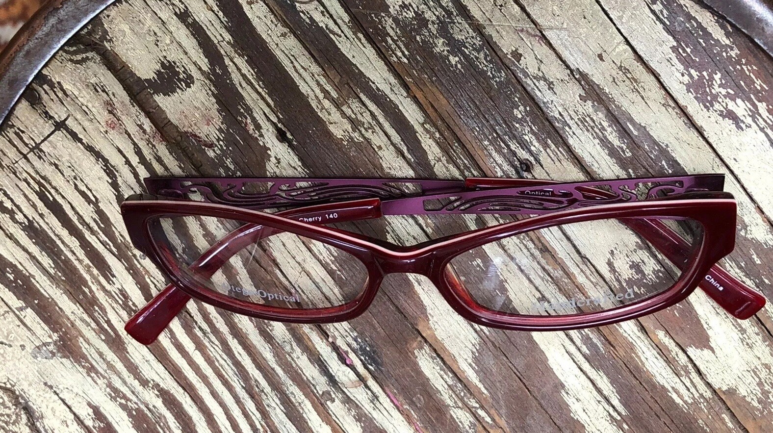 Otego Optical Eyeglass Frame 52-15-140 Metal Cherry / Burgundy K | eBay