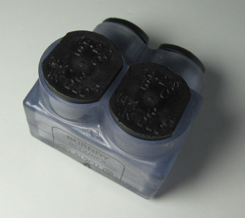 BURNDY BIT2/0FX AL9CU MULTITAP INSULATED WIRE CONNECTOR 2/0-14 2C, TAP ...