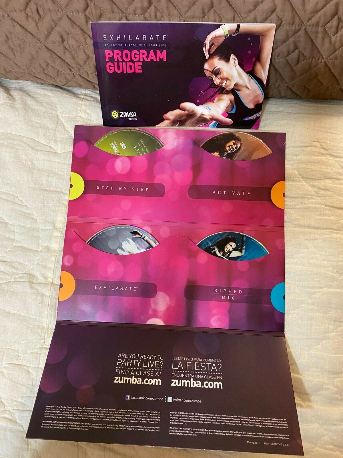 Zumba Fitness Exhilarate Body Shaping System 4 DVD Set Plus Program ...