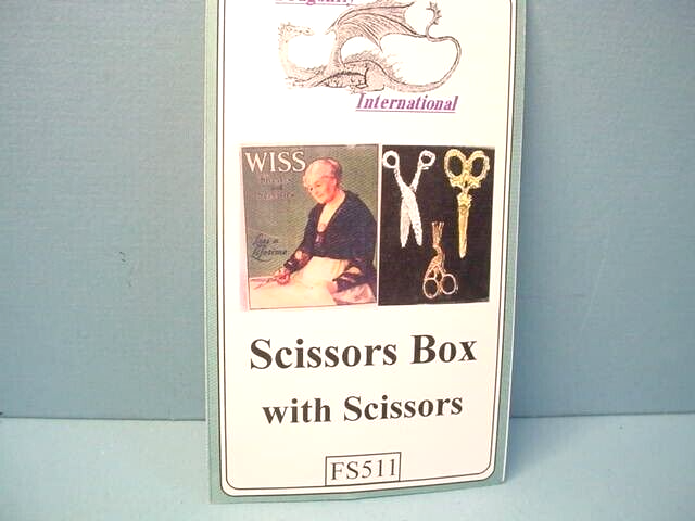 Miniature Scissors Box & Scissors Kit #FS511 Dragonfly Int'l 1/12 Scale ...