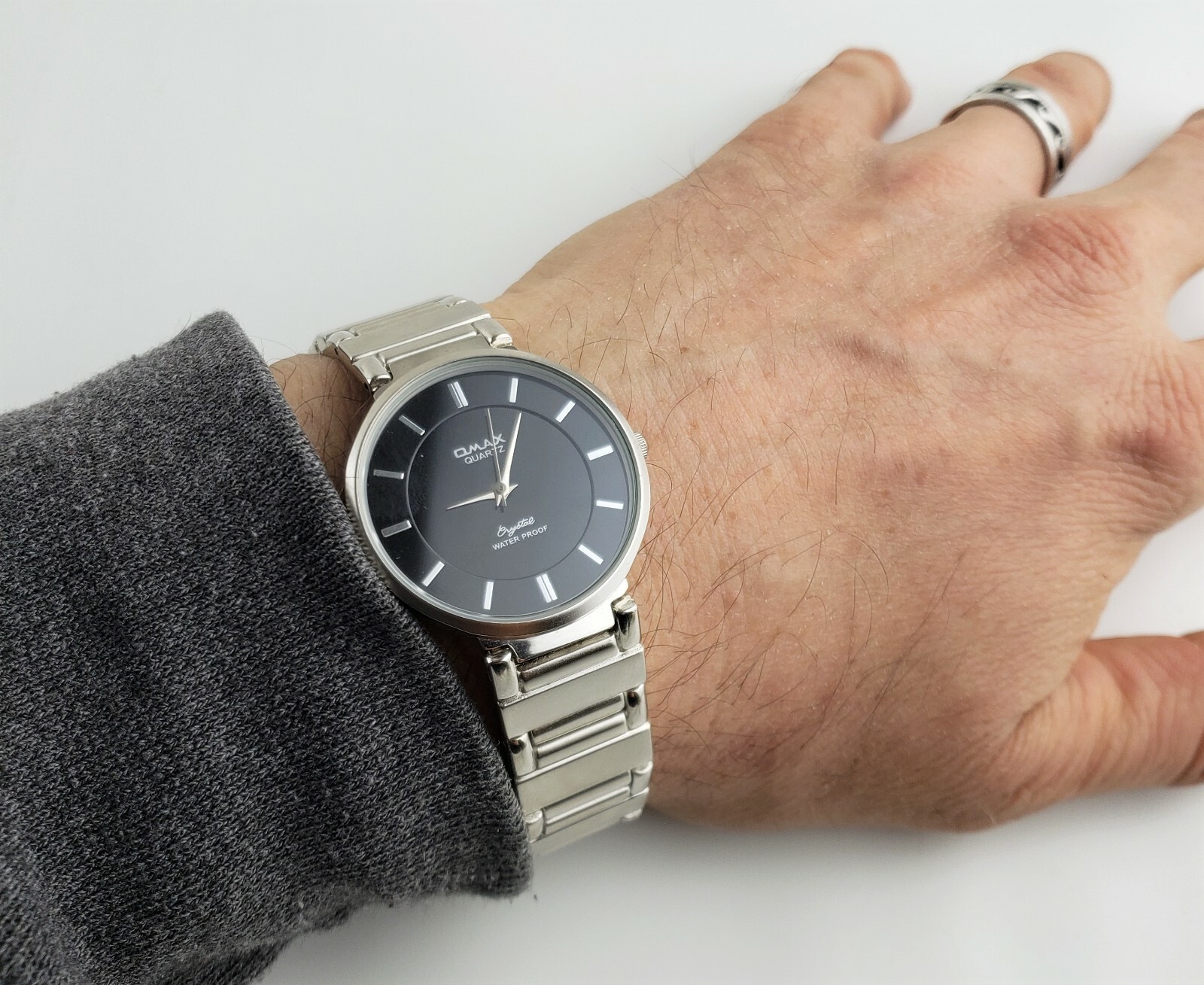 New Qmax Quartz Crystal Waterproof S.S. Watch HG2006 Japan 7.5"L New ...