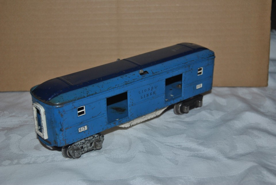 Prewar LIONEL No. 615 Blue Comet BAGGAGE CAR - for Parts or Repair ...