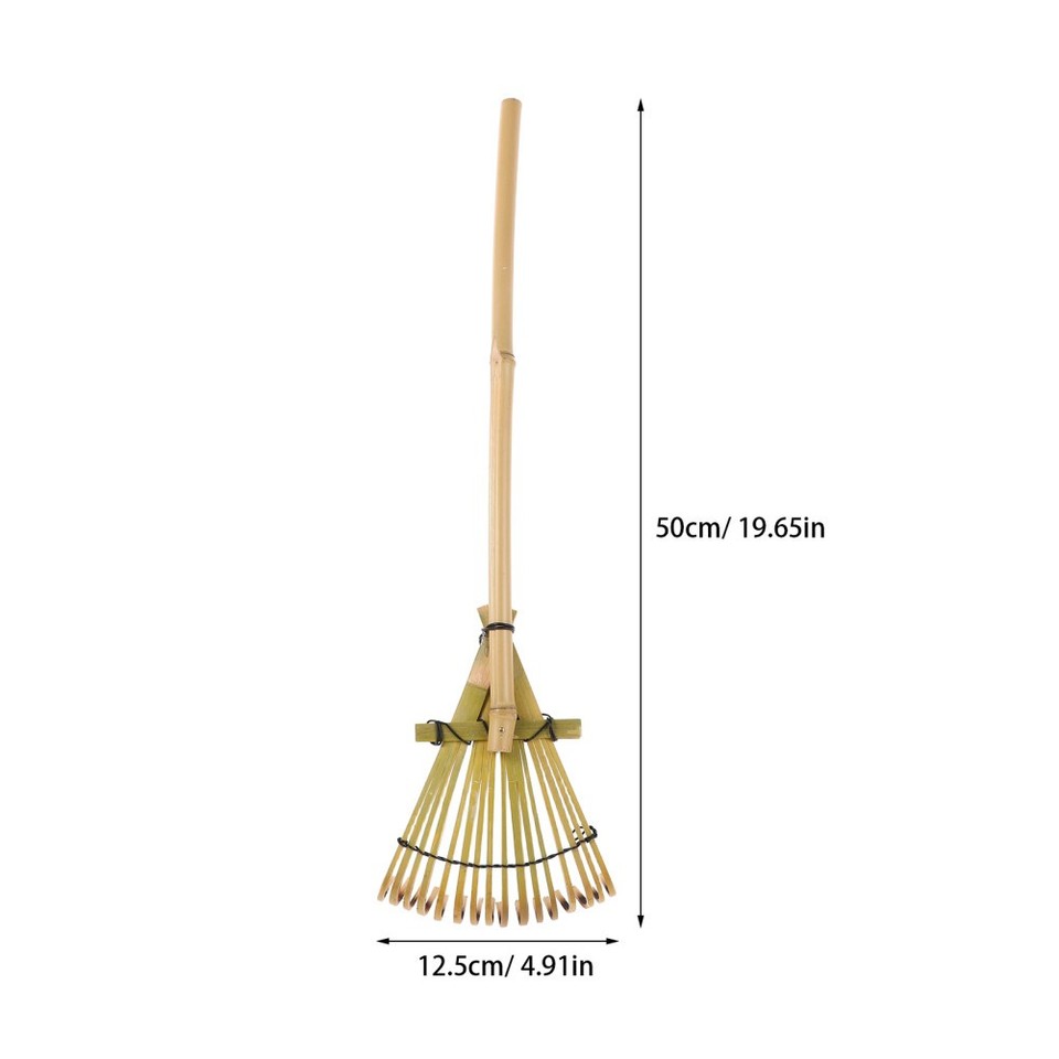 Bamboo Garden Rake For Sand Leveling Lightweight Small Rake For ...