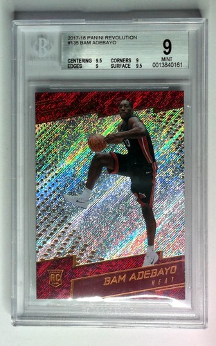2017-18 Panini REVOLUTION Bam Adebayo Rookie RC Heat BGS 9 MINT | eBay ...
