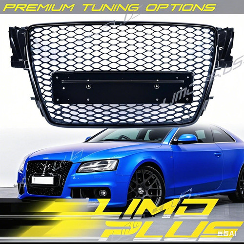 Front Bumper Grille RS5 Fit 2008-2012 Audi A5 Quattro S5 Honeycomb Gloss Black | eBay