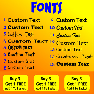 Personalised Name Vinyl Sticker Word Text Cut Fancy Font Sticker Custom ...