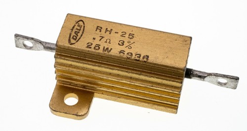 DALE RH-25 Wirewound Chassis Mount Resistor, 25W, Anodized Aluminum ...