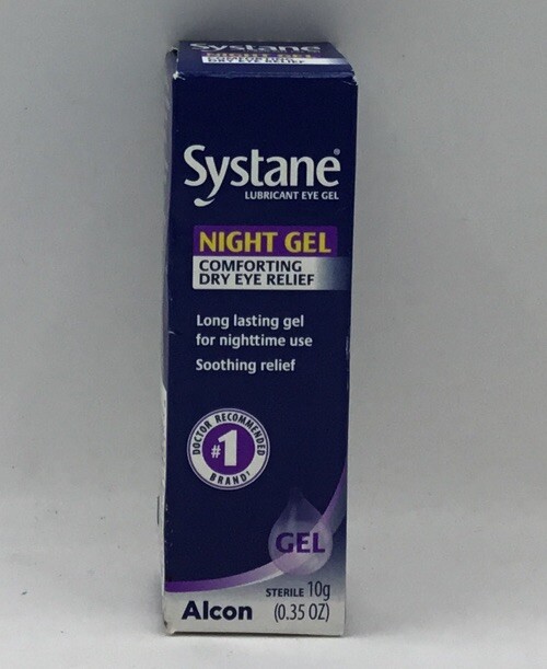 Systane NIGHT GEL Lubricant Dry Eye Relief 10g/ 0.35oz Exp 8/25 HALF ...
