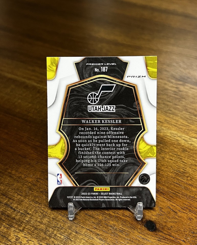 2022-23 Panini Select Walker Kessler Red Ice Prizm Premier Level #187 ...