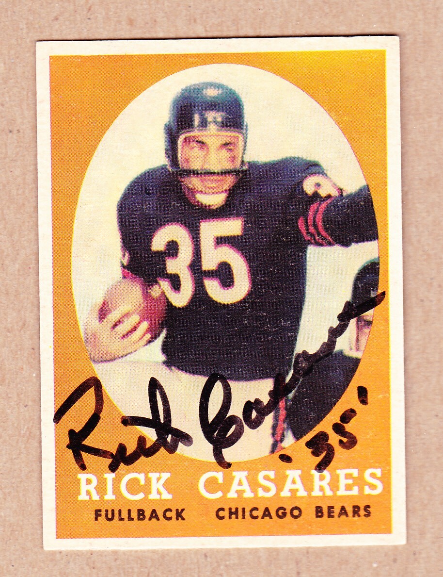 Rick Casares (DEC) signed vintage 1958 Topps card #53-Chicago Bears | eBay