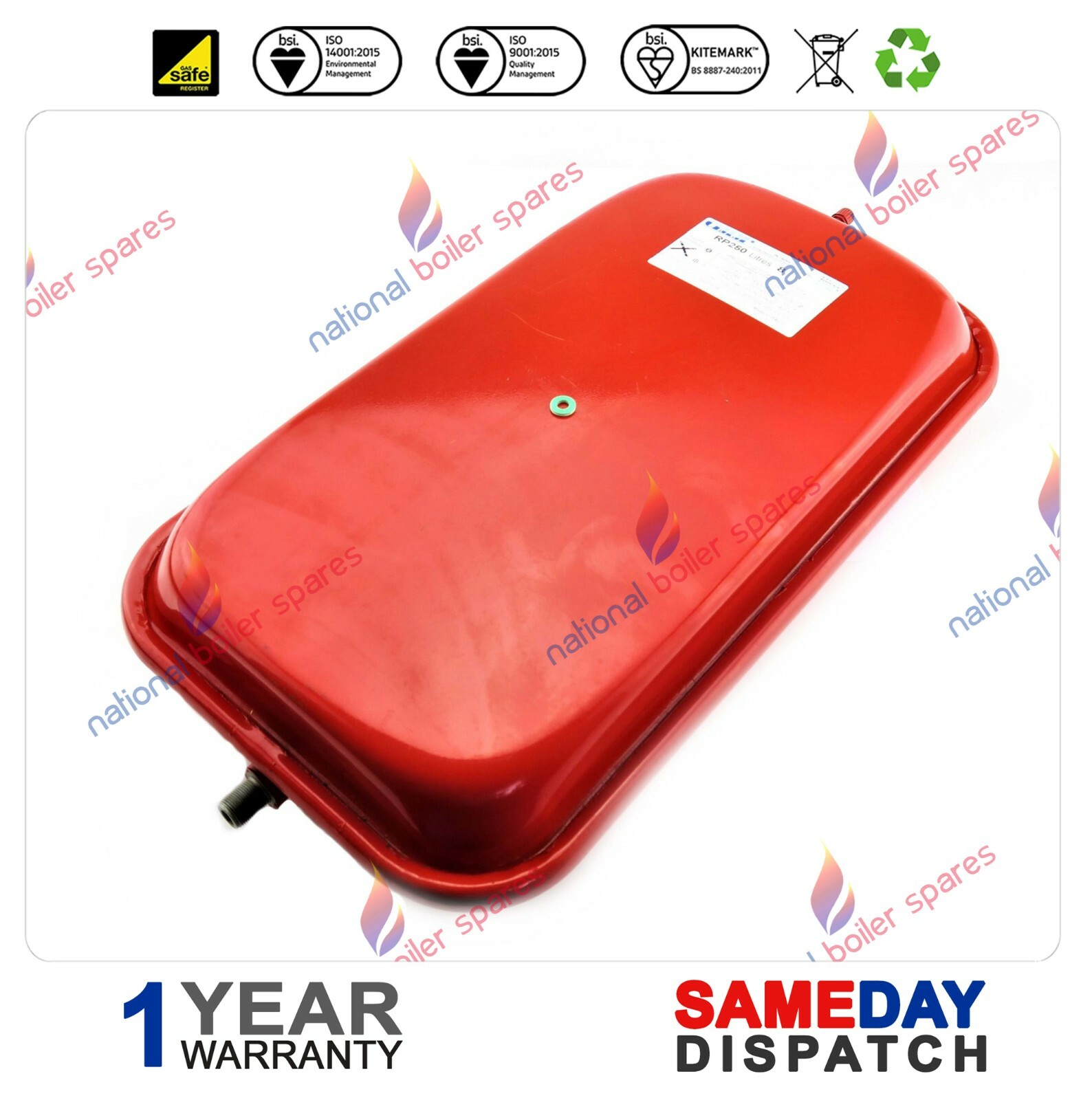 BAXI DUO TEC COMBI 24 28 HE & HE A EXPANSION VESSEL 8 LITRE 5114691 ...