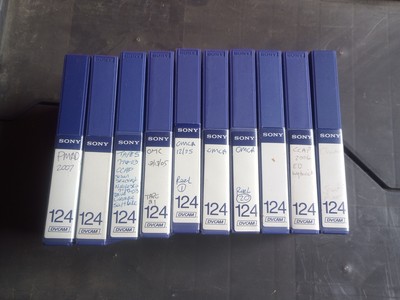 10x SONY DVCAM 124 ADVANCED PDV-124N DVCAM FOR HDV TAPE DIGITAL VIDEO ...