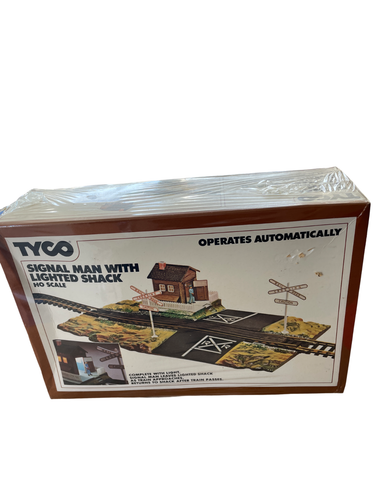 Vtg. Tyco Train Signal Man with Lighted Shack #928 HO-New Factory ...