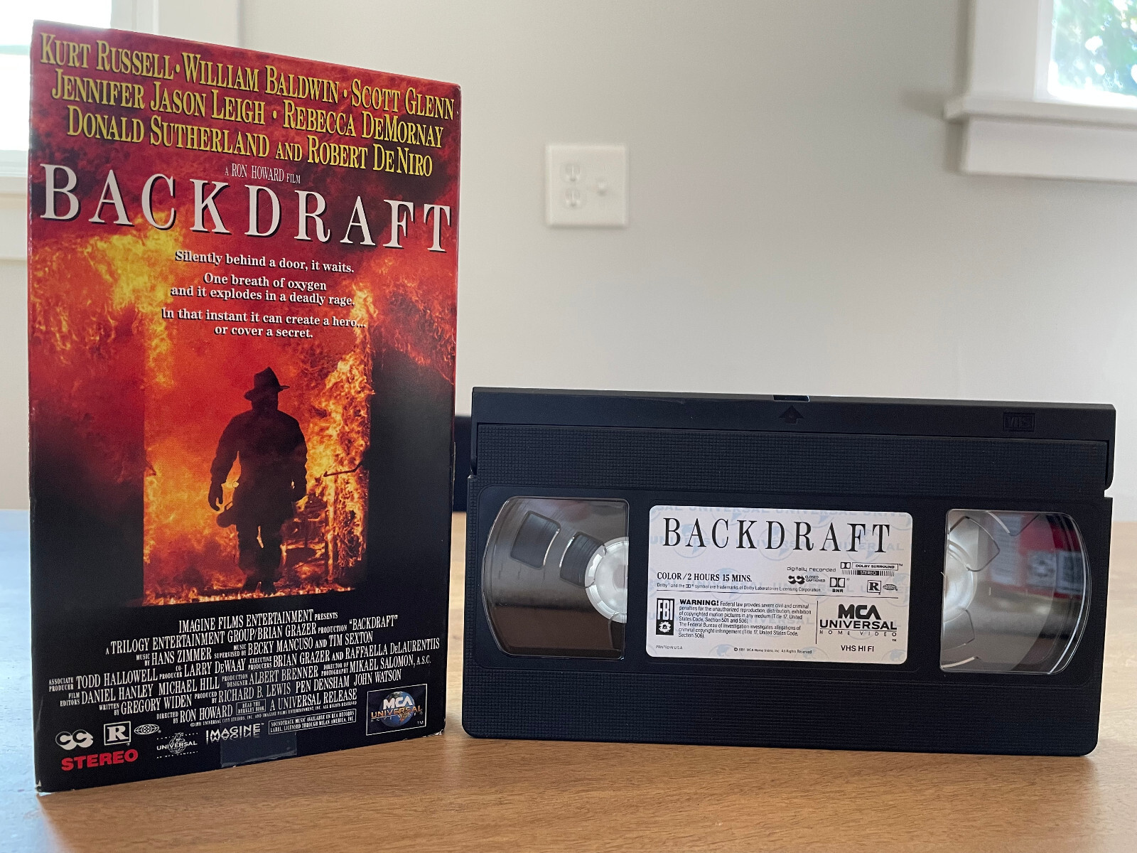 Backdraft (VHS/VCR Tape, 1991) Kurt Russell Jennifer Jason Leigh Robert ...