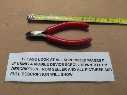 SNAP ON TOOLS 184CCP 4 3/4" MINI DIAGONAL CUTTERS Red CUSHION GRIP ...
