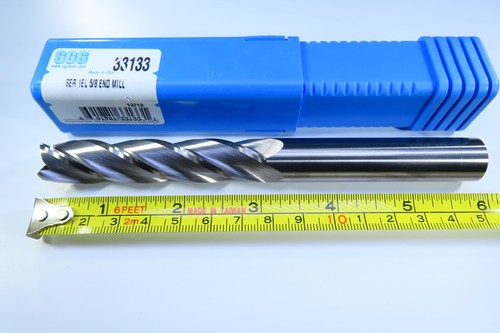 NEW 5/8" SGS KYOCERA 33133 LONG 6" LENGTH SOLID CARBIDE END MILL ...