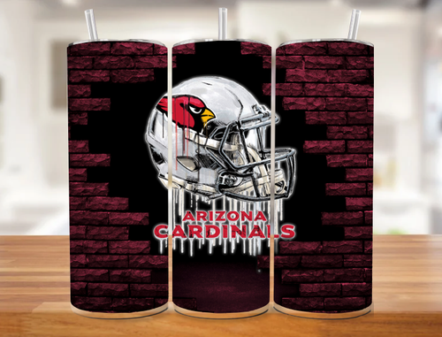 NFL Drip Helmet Arizona Cardinals 20 Oz Stainless Steel Tumbler Metal ...