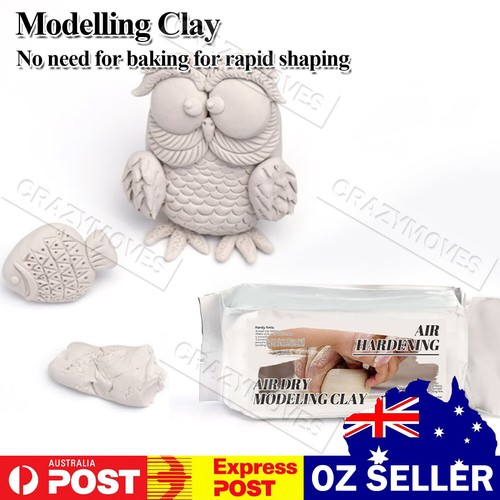 500g Air Dry Modelling Clay Non-Toxic Craft Art No Kiln White ...