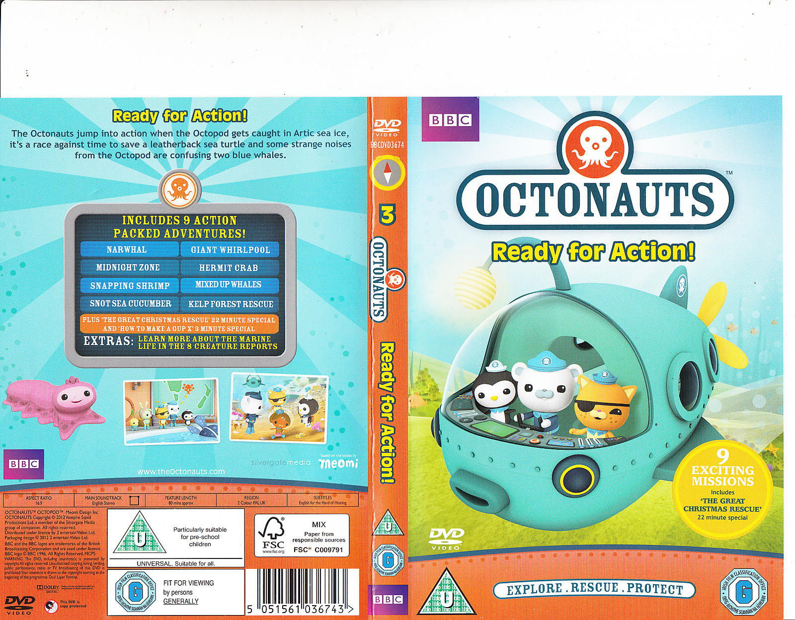 Octonauts-Ready For Action-9 Episodes-Children Octonauts-DVD | eBay