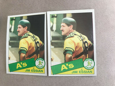 1985 Topps Baseball Card #472 Jim Essian Oakland A's Athletics NmMt ...
