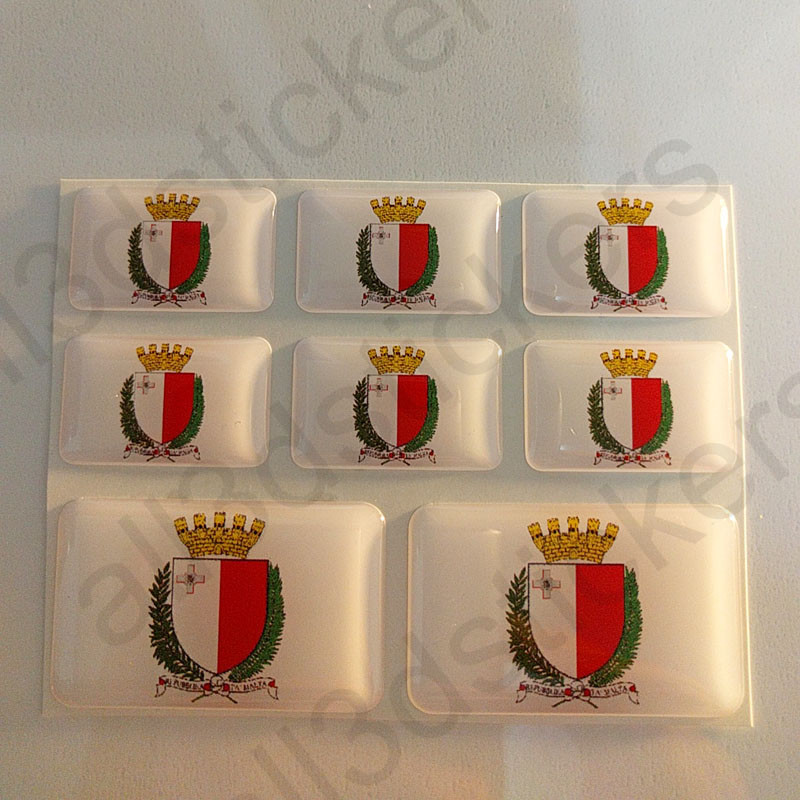 Sticker Malta Resin Domed Stickers Malta Coat of Arms 3D Vinyl Adhesive ...