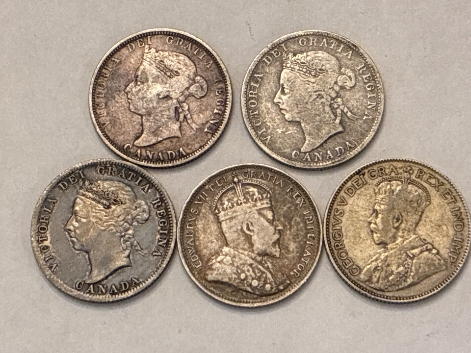 Older Canadian silver Quarters Dimes and 5 Cents | eBay