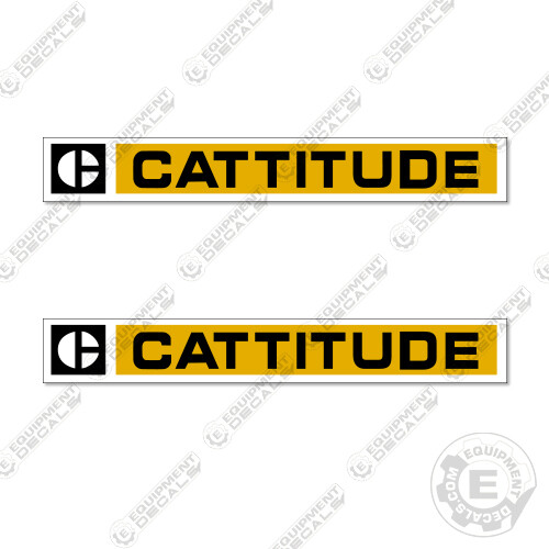 Fits Caterpillar Cattitude Decal Kit Custom Stickers - 12" Wide - 3M ...