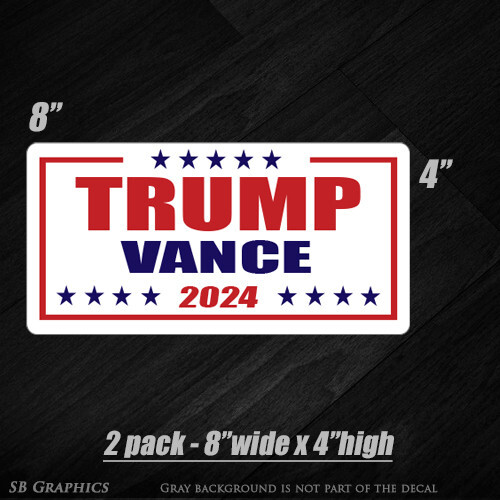 TRUMP VANCE PRESIDENT 2024 Bumper Sticker Vinyl Truck Car Vehicle ...