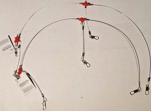 3 Count Danielson Monofilament or Steel Double Drop Bottom Rigs 24 ...