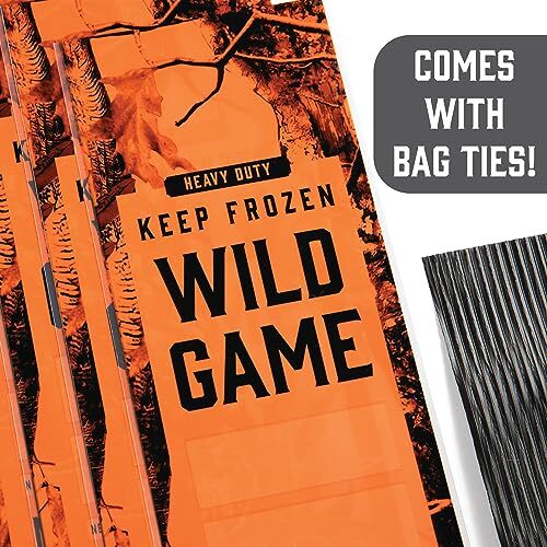 50 Pack 1.5Lb Wild Game Freezer Bags Hunting Meat Packaging for Ground ...