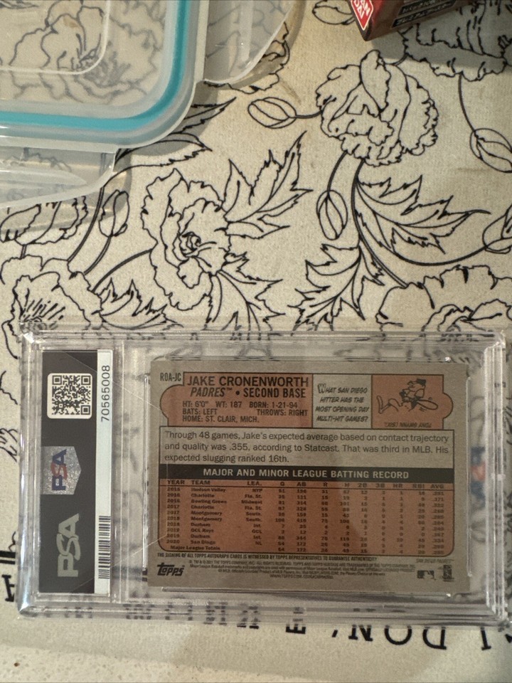 2021 Topps Heritage Jake Cronenworth Real One Auto Red Ink 33/72 RC | eBay