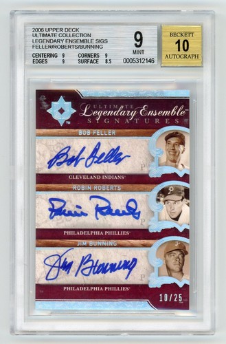 2006 ULTIMATE LEGENDARY ENSEMBLE BOB FELLER ROBIN ROBERTS JIM BUNNING ...