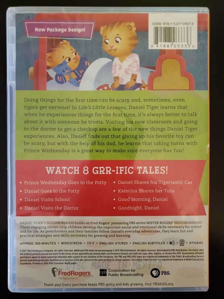 Daniel Tiger's Neighborhood: Life's Little Lessons DVD BUY 2 GET 1 FREE ...