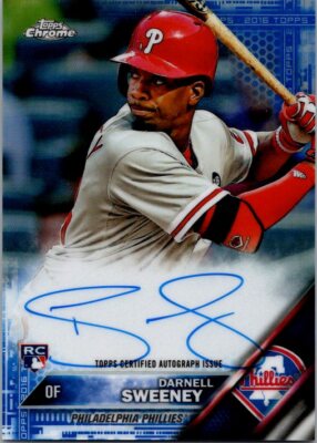 2016 Topps Chrome #RA-DS Darnell Sweeney Rookie Autographs Blue ...