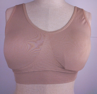 Genie Bra RN 127547 Beige Nylon Pullover Wireless Sports Bra Size XL ...