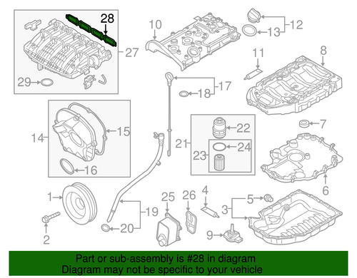 Genuine Volkswagen Manifold Gasket 06A-129-717-D | eBay