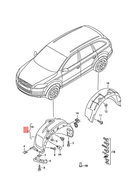 Genuine Fender Liner Splash housing liner left AUDI Q7 4LB 4L0809961E ...