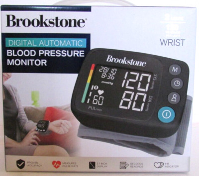 Brookstone Digital Automatic Blood Pressure Wrist Monitor NEW | eBay