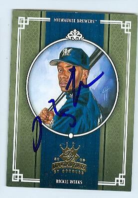 Rickie Weeks autographed baseball card (Brewers) 2005 Donruss #128 ...