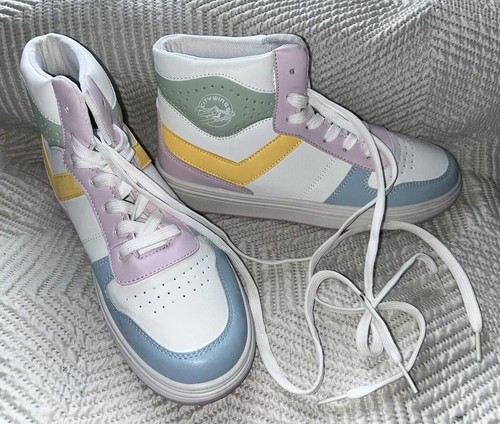 Pony City Wings Hi Shoes Pastel White Multi Color PP2 Sneakers High ...